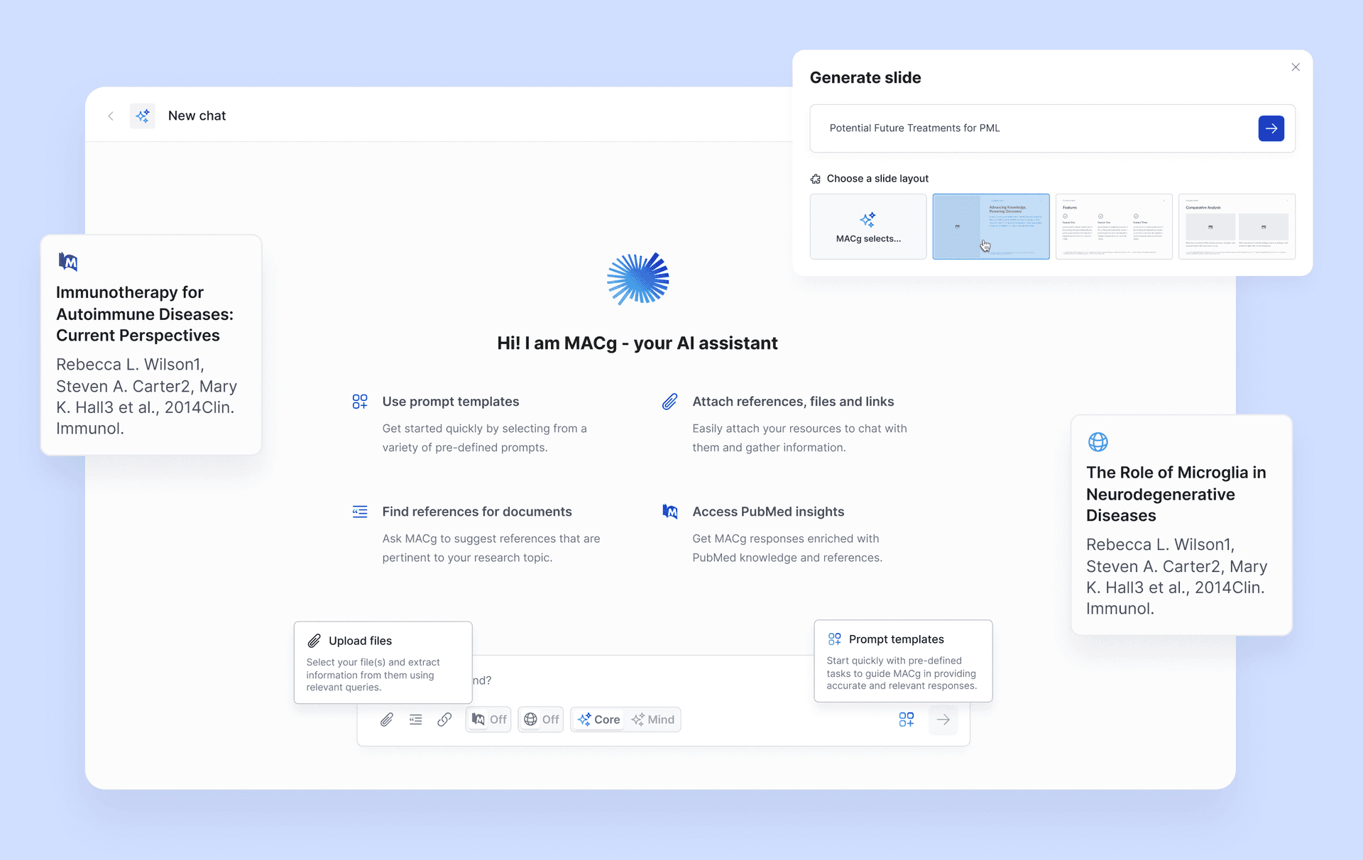 How MACg AI Writing, Citation, Slide, and PubMed Tools Work